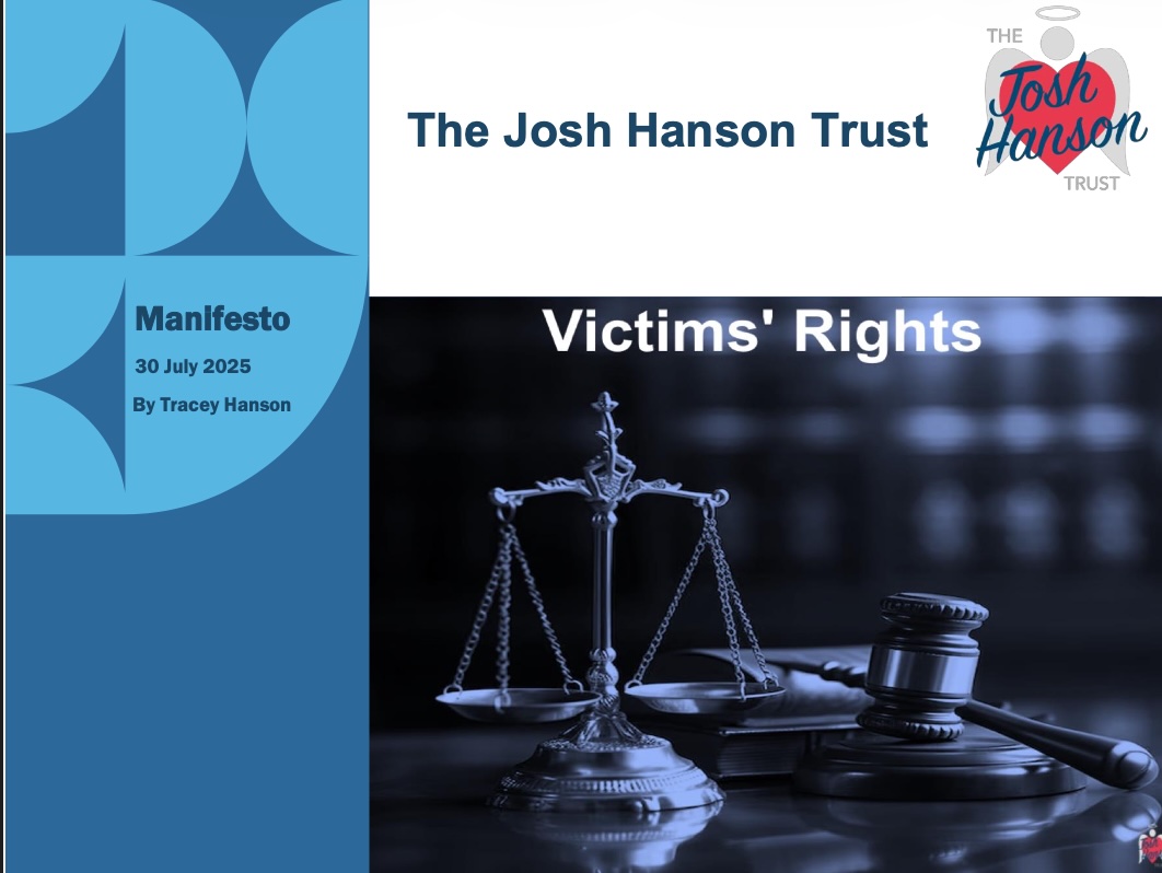 Launch of Manifesto - The Josh Hanson Trust